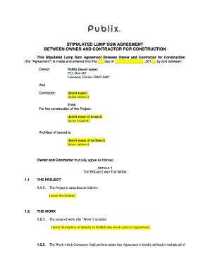Fillable Online STIPULATED LUMP SUM AGREEMENT Fax Email Print - pdfFiller