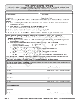 Fillable Online Human Participants Form (4) - 2014 International ...