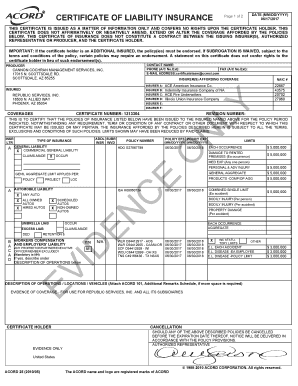 Fillable Online COI Issuance Fax Email Print - pdfFiller