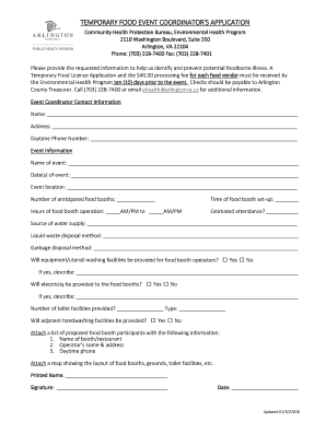 Fillable Online Coordinator application for temporary food events.docx ...