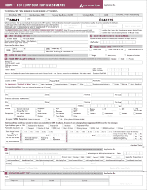 Fillable Online form 1 - for lump sum / sip investments - Leo Capital ...