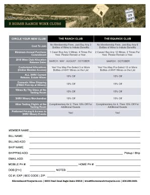 Fillable Online Roche Winery Fax Email Print - pdfFiller