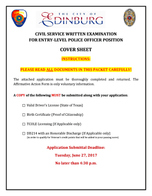 Fillable Online FOR ENTRY-LEVEL POLICE OFFICER POSITION Fax Email Print ...