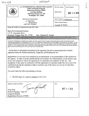 Fillable Online U.S. EPA, Pesticides, Label, ARMADA 50 WDG FUNGICIDE ...