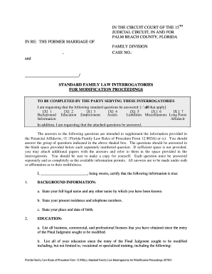 Fillable Online Family Law Interrogatories for Modifications - Randy ...