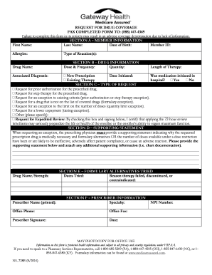 Fillable Online Part D Exception Request Form Fax Email Print - pdfFiller