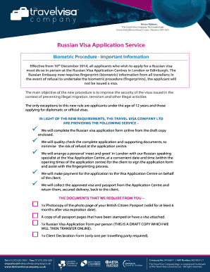 Fillable Online Russian Visa Application Service Fax Email Print ...