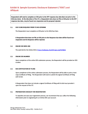 Fillable Online Exhibit B: Sample Economic Disclosure Statement (EDS ...