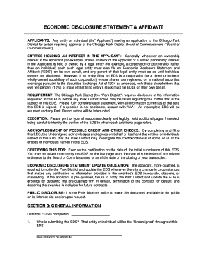 Fillable Online ECONOMIC DISCLOSURE STATEMENT & AFFIDAVIT Fax Email ...