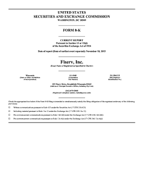 Fillable Online 255 Fiserv Drive, Brookfield, Wisconsin 53045 Fax Email ...