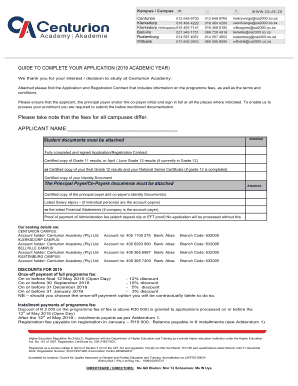 Fillable Online Download Registration Form - Centurion Academy Fax ...