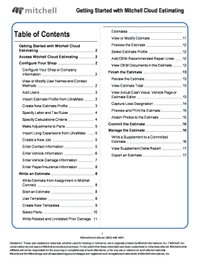 Fillable Online Getting Started with Mitchell Cloud Estimating Fax ...