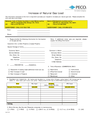 Fillable Online Increase of Natural Gas Service.pdf Fax Email Print ...