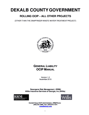 Fillable Online Rolling OCIP Manual DeKalb County (2)FINAL Fax Email ...