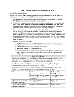 Fillable Online RFP Template Version 2 Fax Email Print - pdfFiller