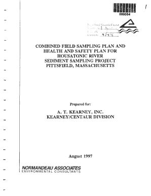 Fillable Online COMBINED FIELD SAMPLING PLAN (FSP) AND HEALTH AND ...