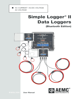 Fillable Online Simple Logger II Data Loggers - AEMC Instruments Fax ...