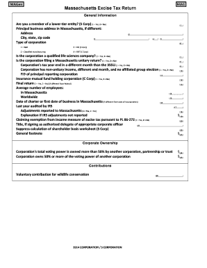 Fillable Online Massachusetts Excise Tax Return Fax Email Print - pdfFiller
