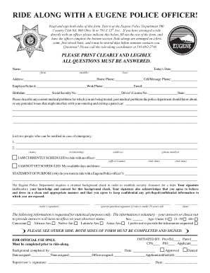 Fillable Online Ride-Along Form.indd Fax Email Print - pdfFiller