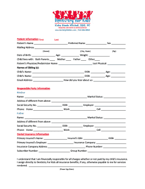 Fillable Online Patient Information Patient's Name Preferred Name Fax Email Print - pdfFiller