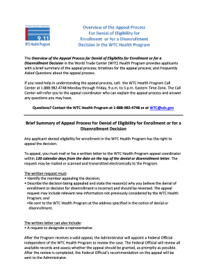 Fillable Online WTC Health Program Responder Eligibility Application ...