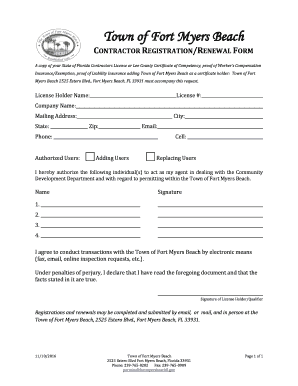 Fillable Online contractor registration/renewal form Fax Email Print ...