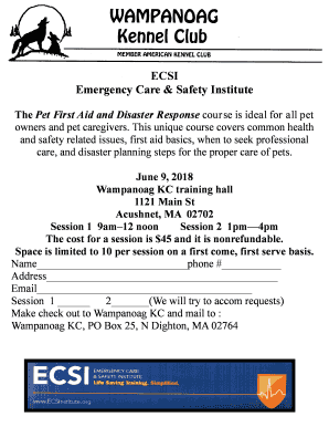 Fillable Online ECSI Emergency Care & Safety Institute Fax Email Print ...