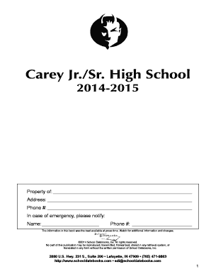 Fillable Online Carey Jr./Sr. High School - Carey Exempted Village ...