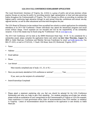 Fillable Online F14 LSS SCHOLARSHIP APPLICATION.docx Fax Email Print - pdfFiller