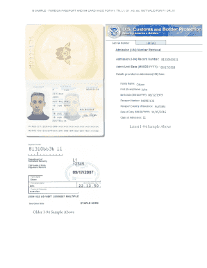 Fillable Online Latest I-94 Sample Above Older I-94 Sample ... - Cisco ...