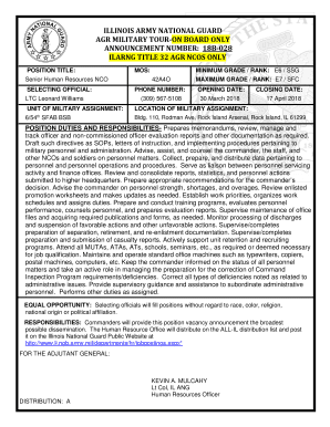 Fillable Online AGR MILITARY TOUR-ON BOARD ONLY Fax Email Print - pdfFiller