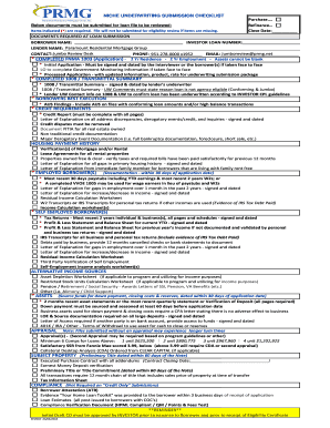 Fillable Online NICHE UNDERWRITING SUBMISSION CHECKLIST Fax Email Print ...
