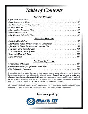 Fillable Online important annual enrollment information - Mark III ...