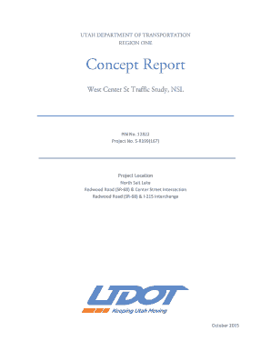 Fillable Online udot utah PRE-CONCEPT PROJECT REVIEW FORM Fax Email ...