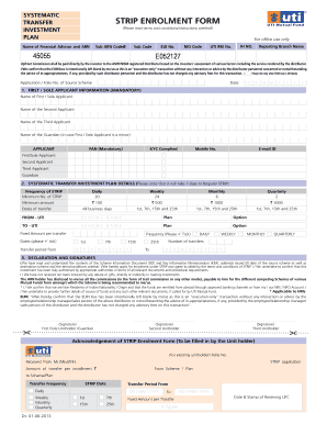 Fillable Online STRIP EnRolmEnT FoRm - Rai Investment Fax Email Print ...