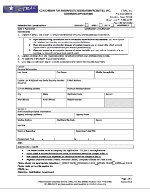 Fillable Online CTRAC Extension Application - Consortium For ...