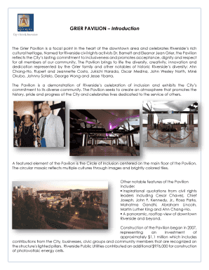 Fillable Online GRIER PAVILION Introduction Fax Email Print - pdfFiller