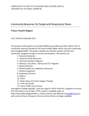 Fillable Online Community Resources for Respiratory Illness Fraser Health Region Jan19 Fax Email ...