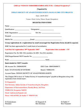 Fillable Online CME on VENOUS THROMBO-EMBOLISM (VTE) - Clinical ... Fax Email Print - pdfFiller