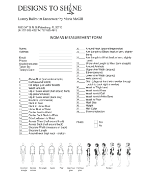 Fillable Online Open Pdf measurement form and guide - Designs to Shine ...