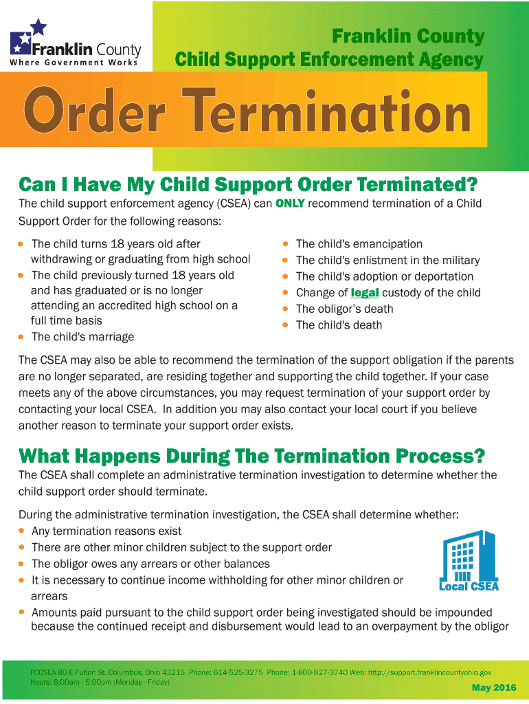 Fillable Online Support Order Modification - Child Support Enforcement ...