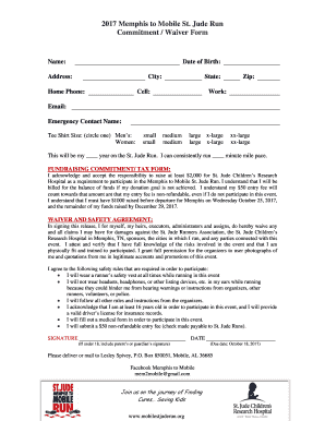 Fillable Online Commitment - waiver form Fax Email Print - pdfFiller