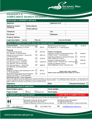 Fillable Online COMPLIANCE SEARCH REQUEST Fax Email Print - pdfFiller
