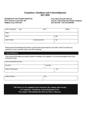 Attendance Acknowledgement Form - Fill Online, Printable, Fillable ...