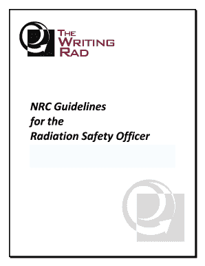 Fillable Online NRC Guidelines for the Radiation Safety Officer Fax ...