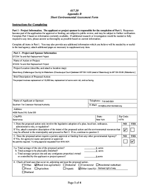 Fillable Online Short Environmental Assessment Form - Southern Tier ...