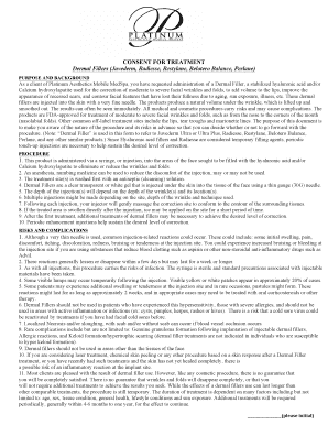 Fillable Online dermal filler consent form Fax Email Print - pdfFiller