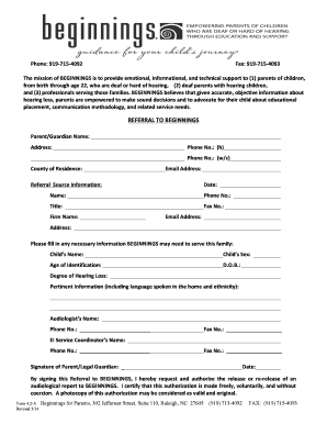 Beg Referral - Fill and Sign Printable Template Online