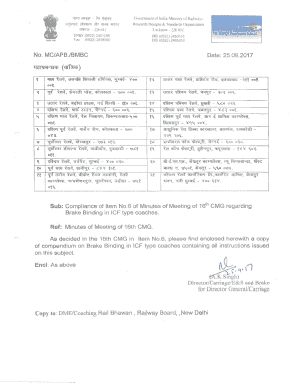 Fillable Online welcome to rdso Fax Email Print - pdfFiller