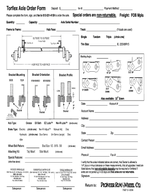 Fillable Online TORFLEX ORDER FORM - 5-1-2018.pub Fax Email Print ...